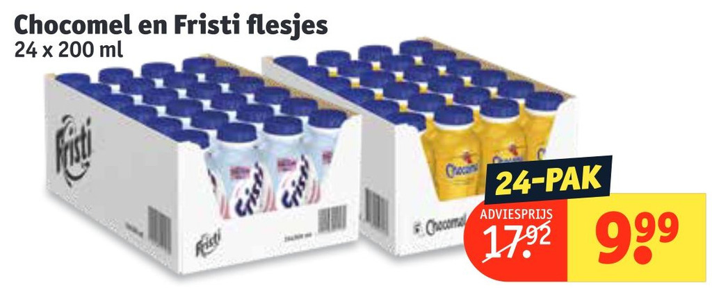 Chocomel en Fristi flesjes 200ml aanbieding bij Kruidvat