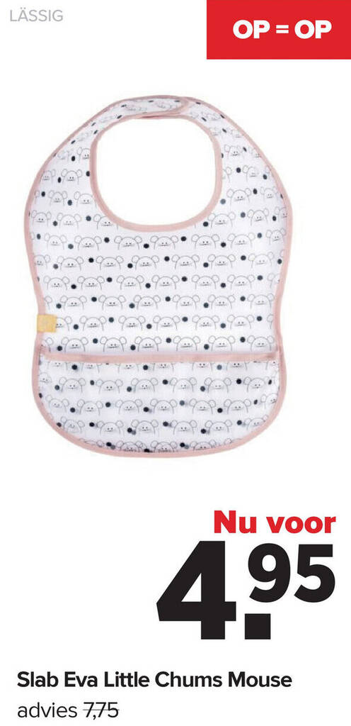 Slab Eva Little Chums Mouse aanbieding bij Baby-Dump