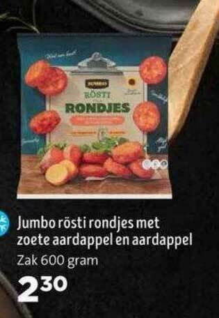 Jumbo Rösti Rondjes Met Zoete Aardappel En Aardappel aanbieding bij Jumbo