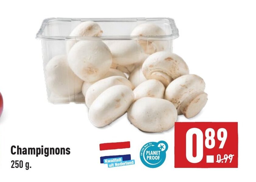 Champignons 250g aanbieding bij ALDI