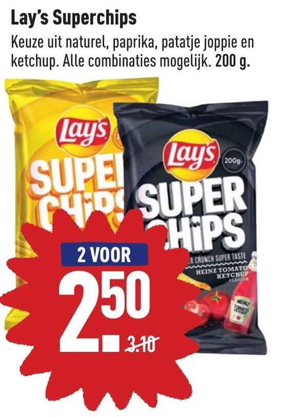 Lay's Superchips 200g aanbieding bij ALDI