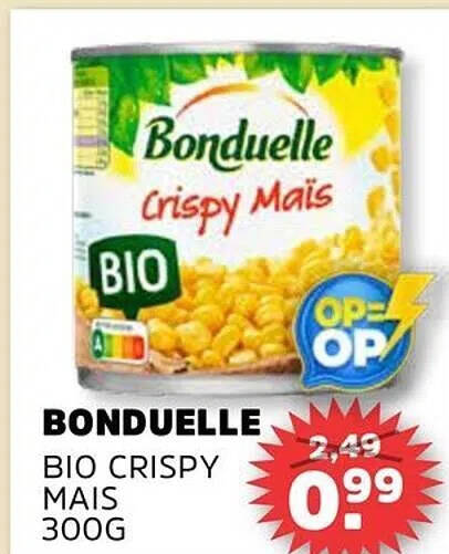 BONDUELLE BIO CRISPY MAIS 300G aanbieding bij Sahan Supermarkten