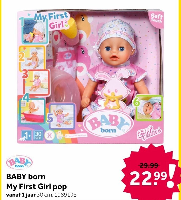 BABY born My First Girl pop aanbieding bij Intertoys
