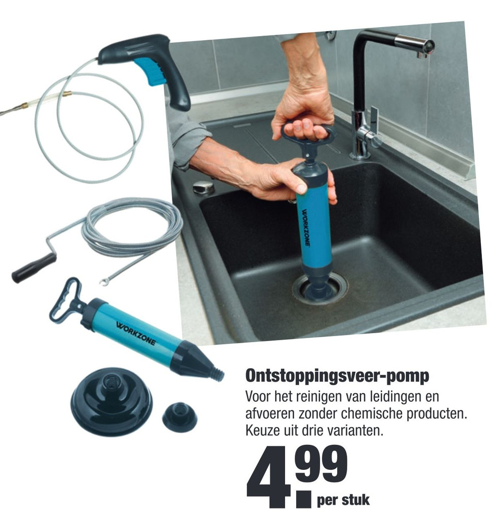 Ontstoppingsveer-pomp aanbieding bij ALDI