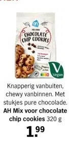AH Mix voor chocolate chip cookies 320 g aanbieding bij Albert Heijn