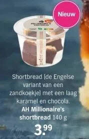 AH Millionaire's shortbread 140 g aanbieding bij Albert Heijn
