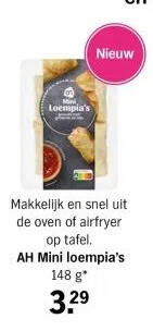 AH Mini loempia's 148 g* aanbieding bij Albert Heijn