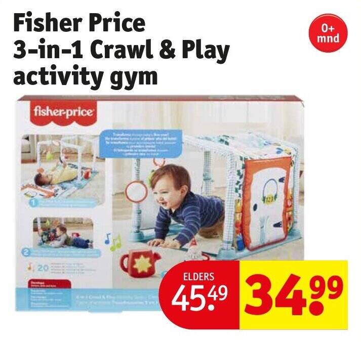 Fisher Price 3-in-1 Crawl & Play activity gym aanbieding bij Kruidvat