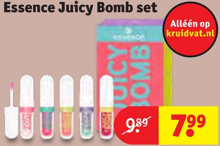 Essence Juicy Bomb set aanbieding bij Kruidvat € 7,99