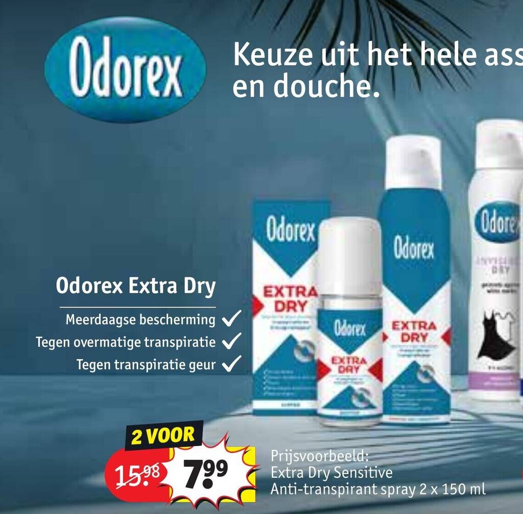 Odorex Extra Dry Sensitive Anti-transpirant spray 150 ml 1+1 gratis ...