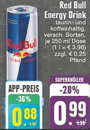 Red Bull Energy Drink aanbieding bij Edeka DE