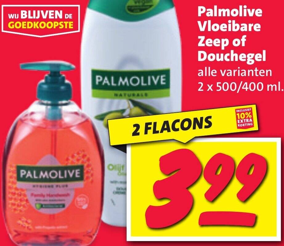 Palmolive Vloeibare Zeep of Douchegel 500 / 400 ml aanbieding bij Nettorama