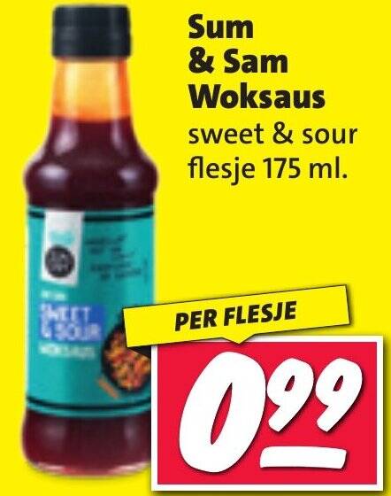 Sum & Sam Woksaus 175 ml aanbieding bij Nettorama