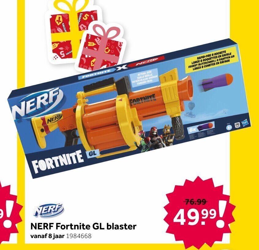NERF Fortnite GL blaster aanbieding bij Intertoys