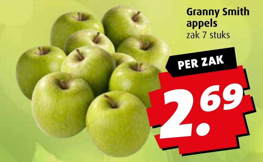 Granny smith appels 1 zak aanbieding bij Boni