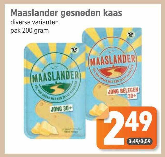 Maaslander Gesneden Kaas aanbieding bij Dagwinkel