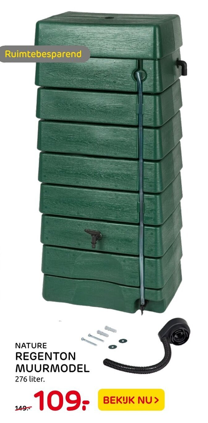 Nature Regenton muurmodel 276L aanbieding bij Praxis