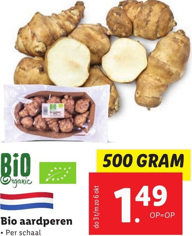 Bio aardperen 500 gram aanbieding bij Lidl