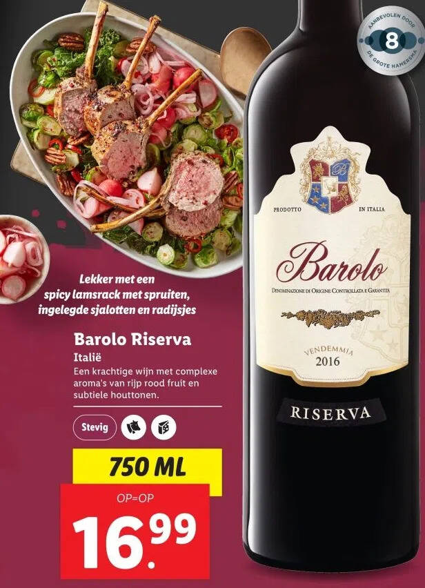 Barolo Riserva Italië aanbieding bij Lidl