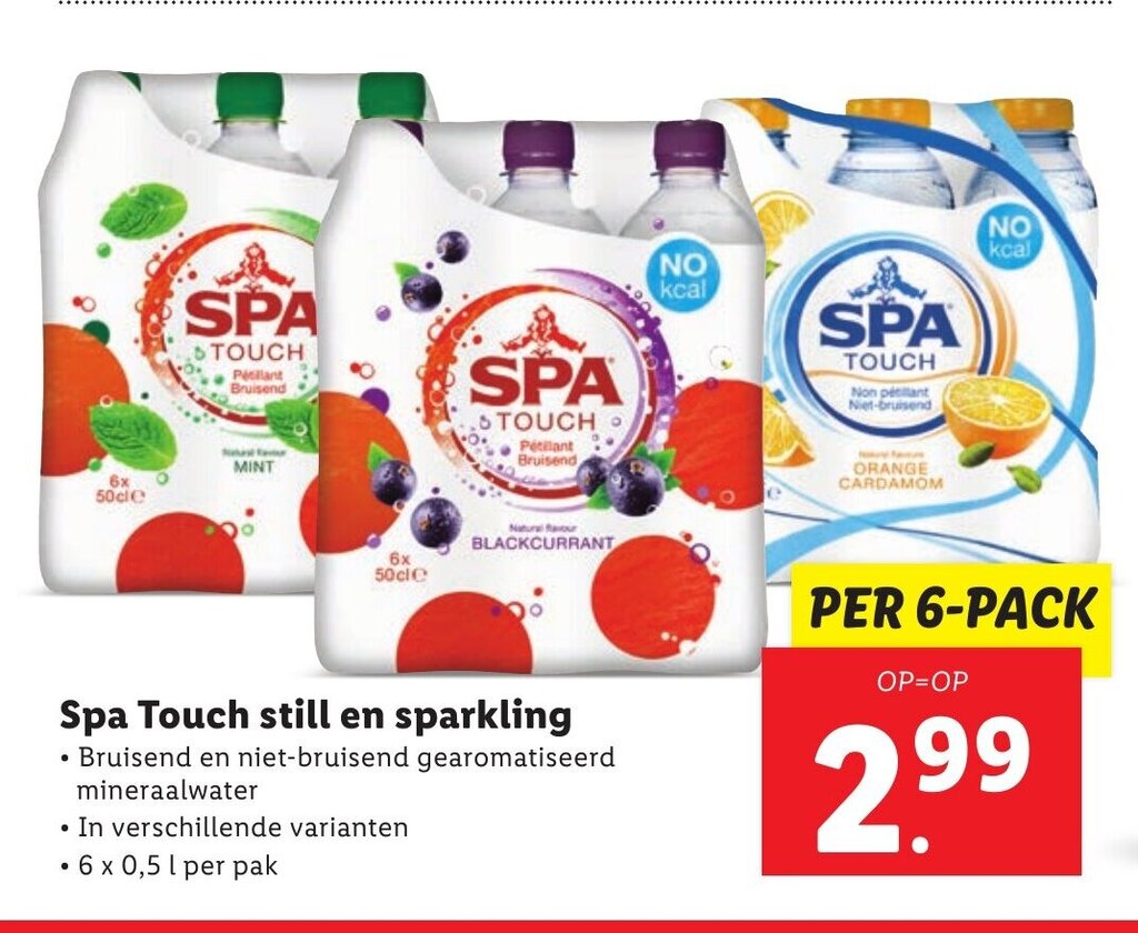 Spa Touch Still En Sparkling per 6-pack aanbieding bij Lidl