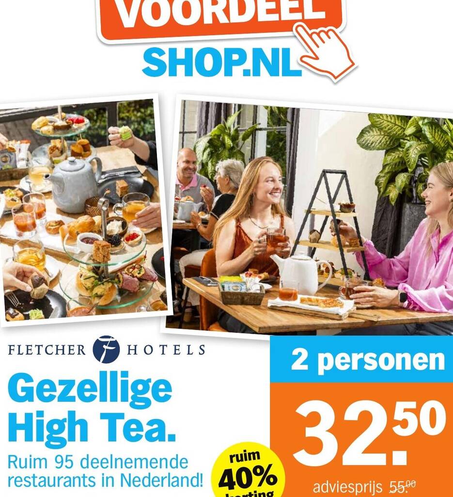 FLETCHER HOTELS Gezellige High Tea. aanbieding bij Albert Heijn