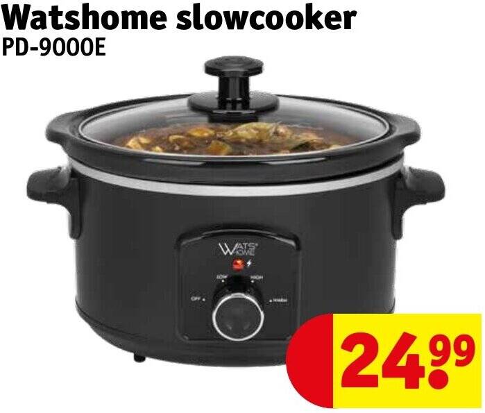 Watshome slowcooker PD-9000E aanbieding bij Kruidvat