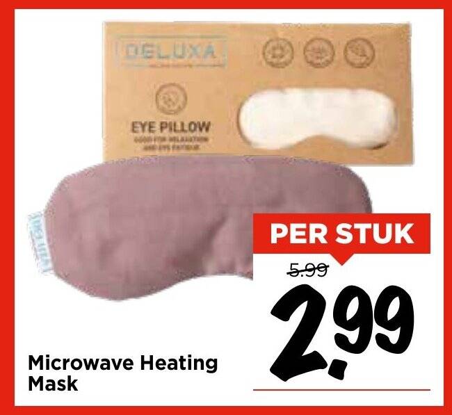 Microwave Heating Mask aanbieding bij Vomar Voordeelmarkt