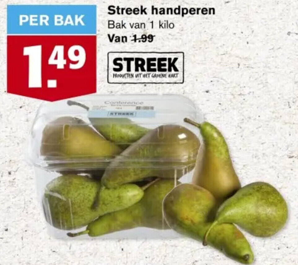 Streek handperen 1 kg aanbieding bij Hoogvliet