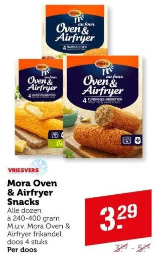 Mora Oven & Airfryer Snacks Alle dozen aanbieding bij Coop