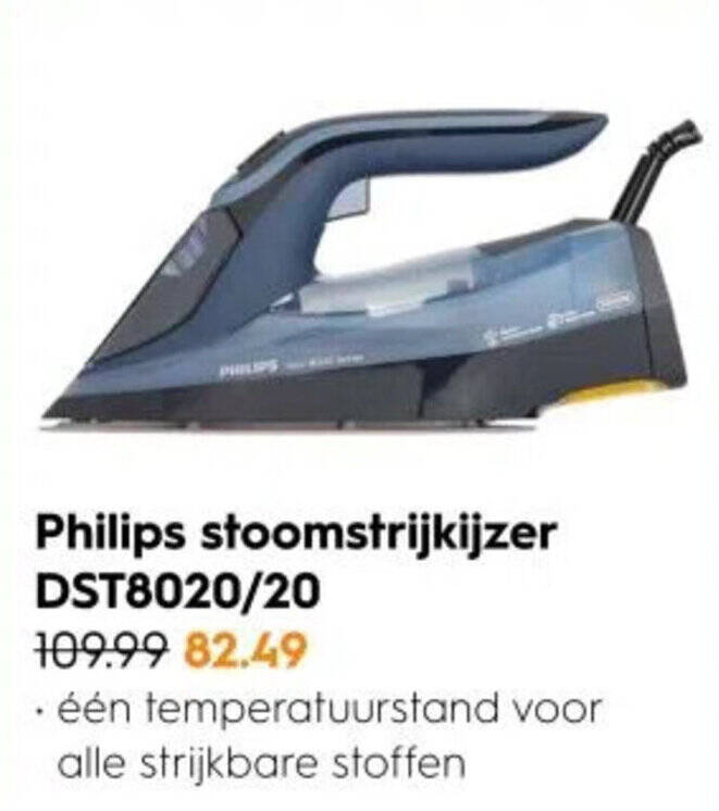Philips stoomstrijkijzer DST8020/20 aanbieding bij Blokker