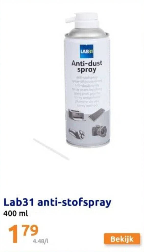 Lab31 anti-stofspray 400 ml aanbieding bij Action