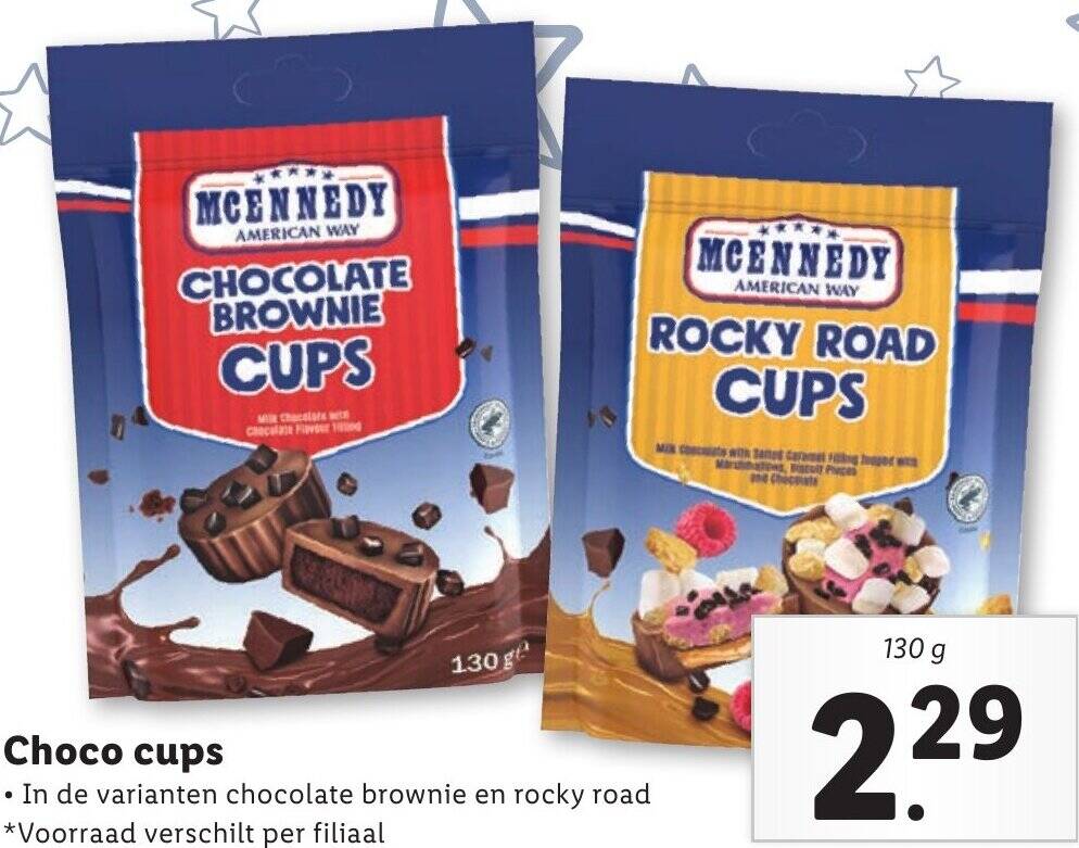 Choco cups 130 g aanbieding bij Lidl