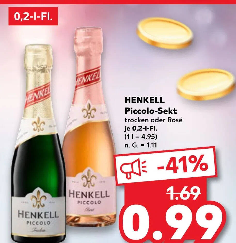HENKELL Piccolo-Sekt aanbieding bij Kaufland DE