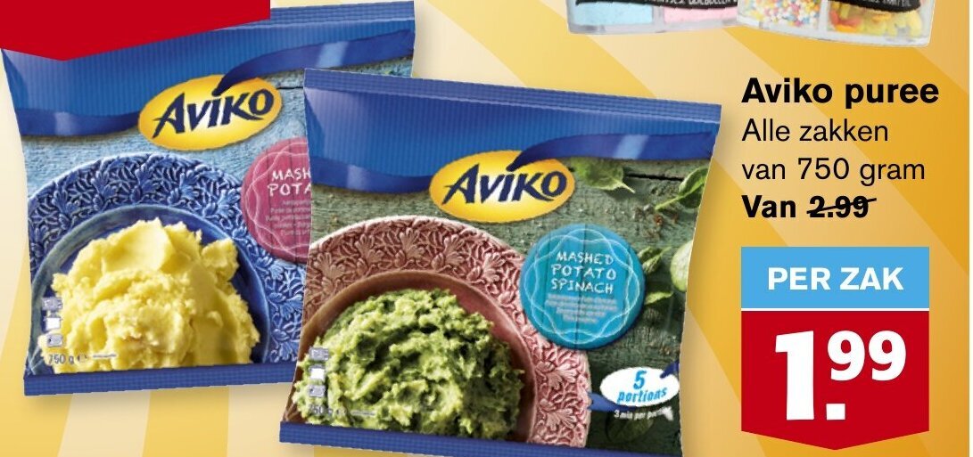 Aviko puree 750 gram aanbieding bij Hoogvliet