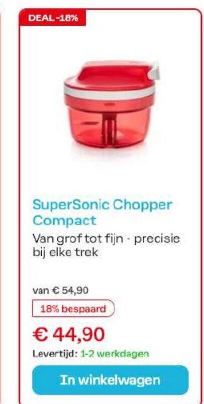 SuperSonic Chopper Compact aanbieding bij Tupperware
