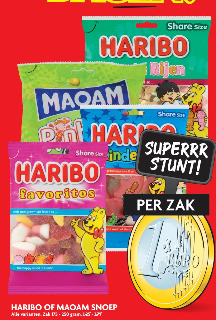 Haribo of maoam snoep aanbieding bij Dekamarkt