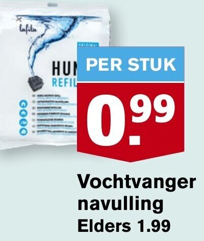 Vochtvanger navulling aanbieding bij Hoogvliet
