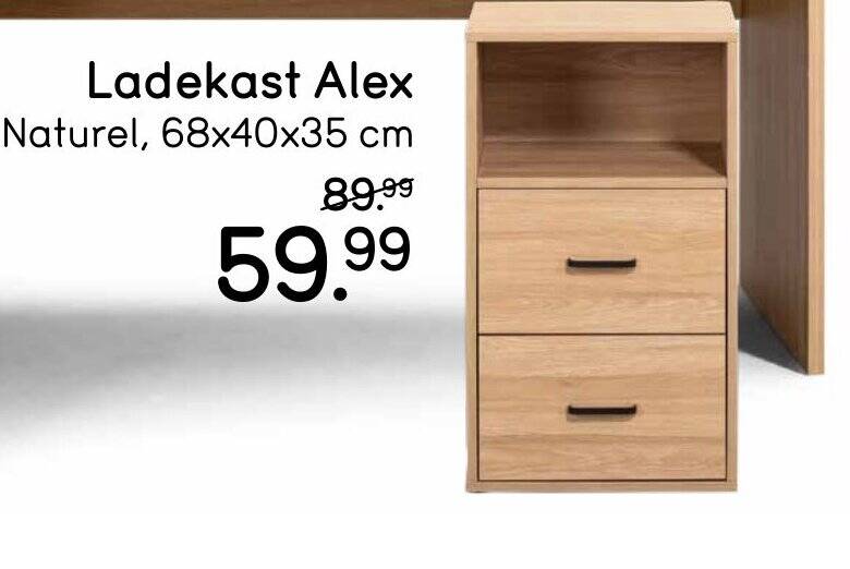 Ladekast Alex 68x40x35 cm aanbieding bij Leen Bakker