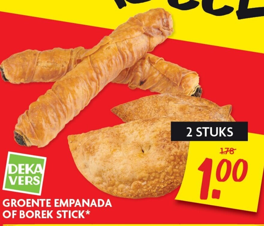 Dekavers Groente empanada of borek stick 2st aanbieding bij Dekamarkt