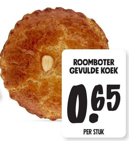 Roomboter gevulde koek Per stuk aanbieding bij Jumbo