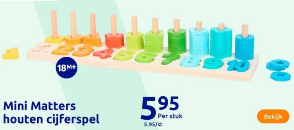Mini Matters houten cijferspel Per stuk aanbieding bij Action