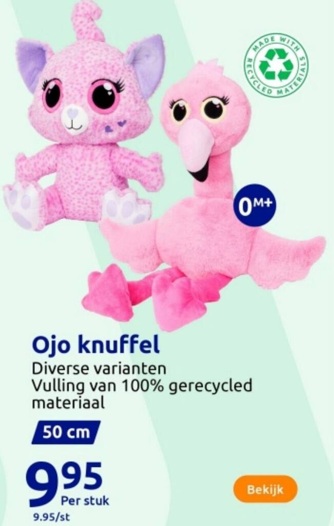 Ojo knuffel 50 cm aanbieding bij Action