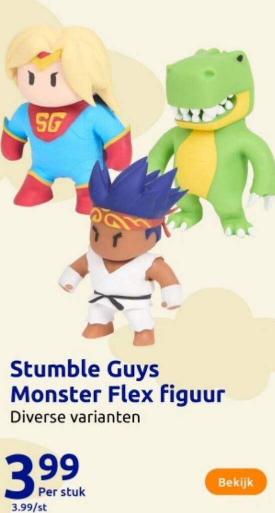 Stumble Guys Monster Flex figuur aanbieding bij Action