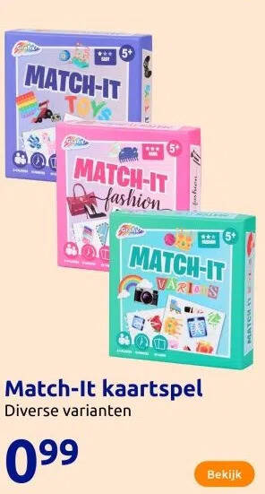 Match-it spel div.varianten aanbieding bij Action