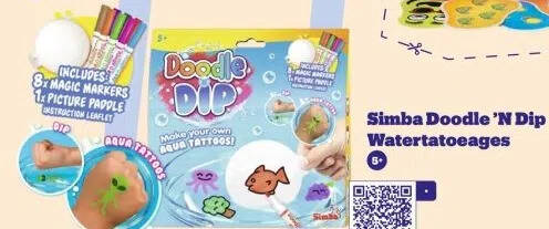 Simba Doodle 'N Dip Watertatoeages aanbieding bij Bol.com
