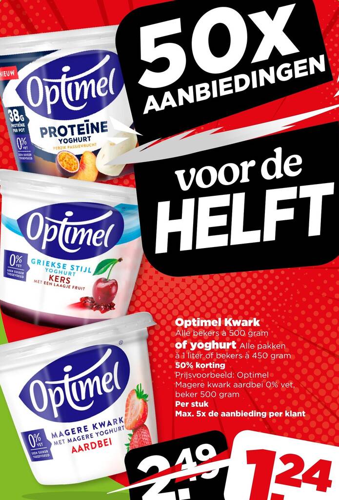 Optimel Kwark of yoghurt 450-500 g aanbieding bij PLUS
