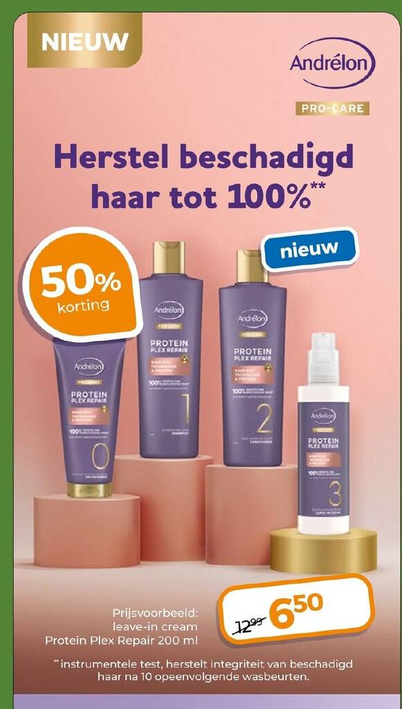 Andrélon Protein Plex Repair 200 ml aanbieding bij Trekpleister