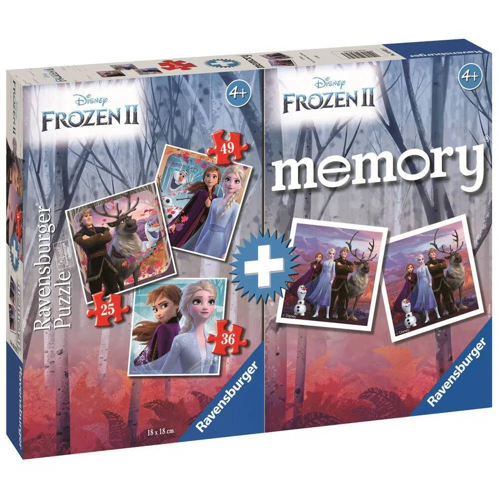 Ravensburger Disney Frozen 3-in-1 puzzel met memory - 25 + 36 + 49 ...