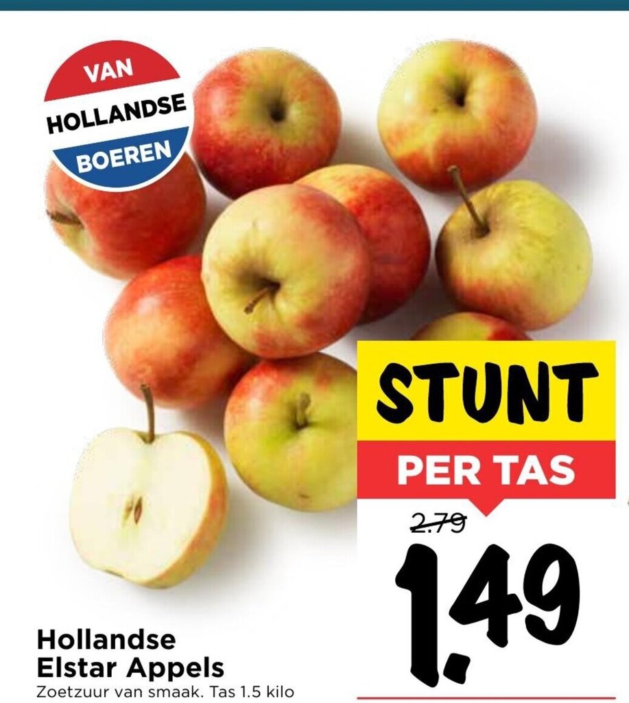 Hollandse Elstar appels 1.5kg aanbieding bij Vomar Voordeelmarkt
