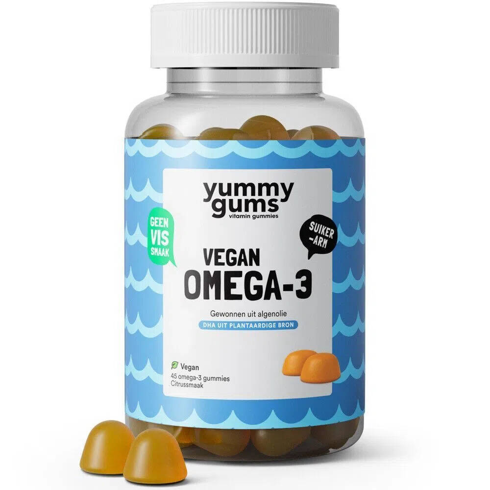 1+1 gratis: Yummygums Vegan Omega-3 45 gummies aanbieding bij Plein.nl